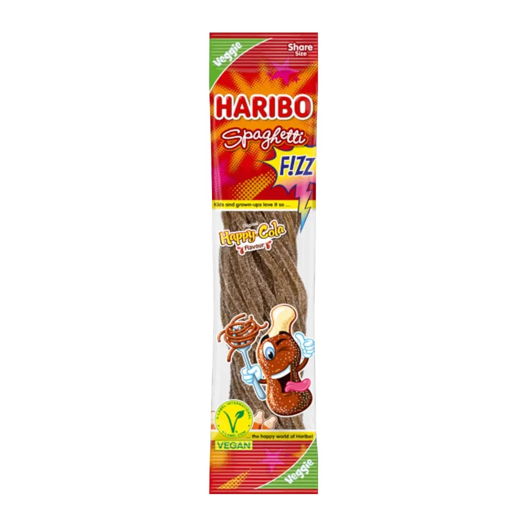 Haribo Spaghetti Happy Cola Fizz Gummi Candy, 200g - Germanfoods.org